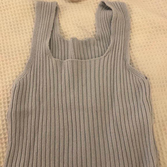 Brandy Melville | Tops | Brandy Melville Blue Ribbed Tank | Poshmark